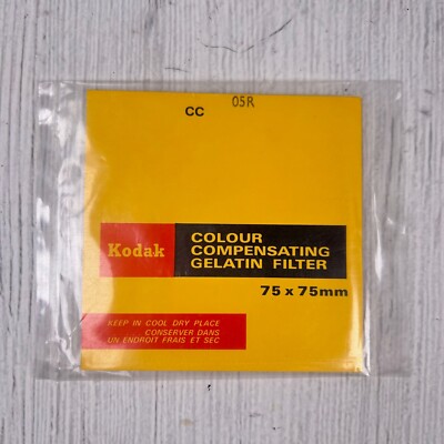 Kodak CC 05R Red Colour Compensating Gelatin Filter 75x75mm - Sealed ...