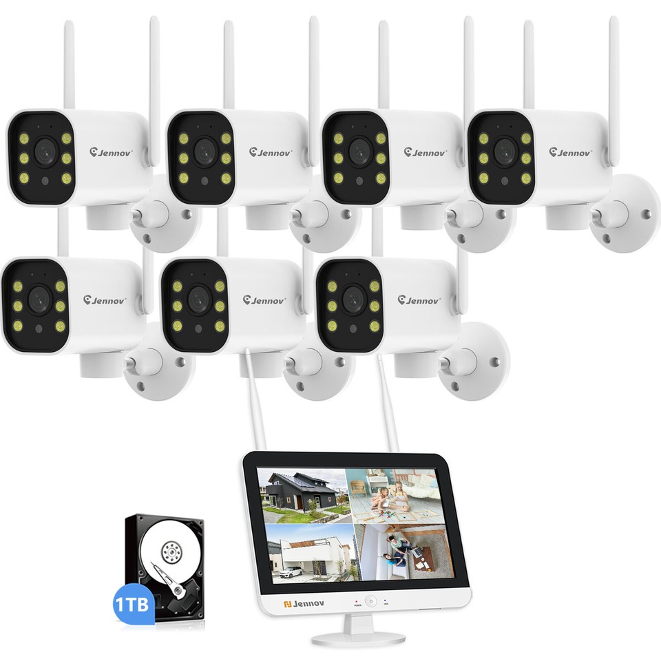5MP Wireless Home Camera Security System Outdoor WIFI Monitor Recorder ...