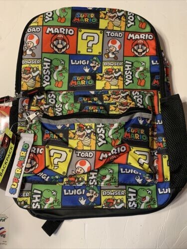 Nintendo Super Mario Bros. Kids Backpack Character All Over Print for ...