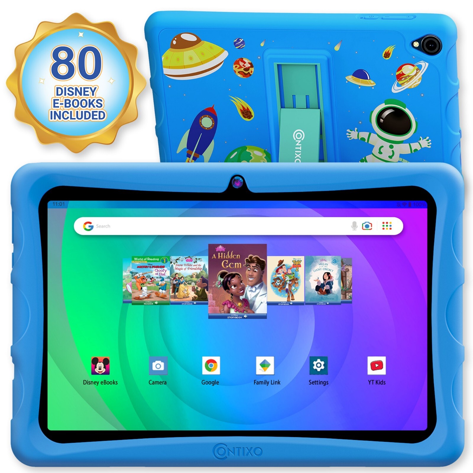 Contixo K103A 10" Inch Kids 64GB Android Tablet w/ Disney eBooks Wi-Fi ...