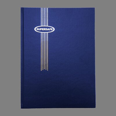 Supersafe Stamp Stockbook 32 Black Pages Glassine Interleaves Blue ...