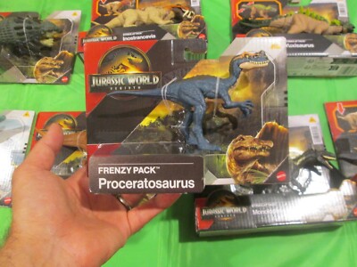 JURASSIC WORLD REBIRTH FRENZY PACK PROCERATOSAURUS MATTEL ACTION FIGURE ...