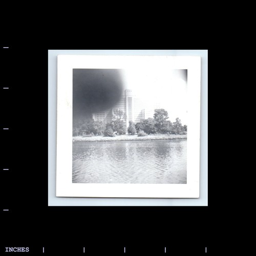 Vintage Square Photo ABSTRACT FINGER IN FRAME BUILDING LAKE | eBay