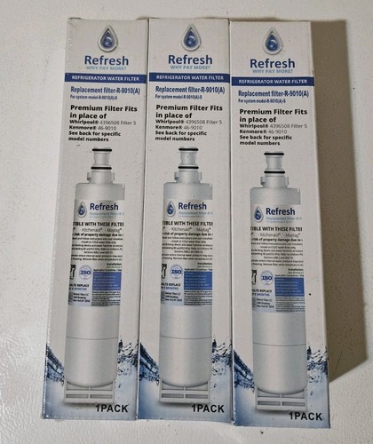 NEW 3 Piece Refresh R-9010(A) Refrigerator Water Filter Replacement | eBay