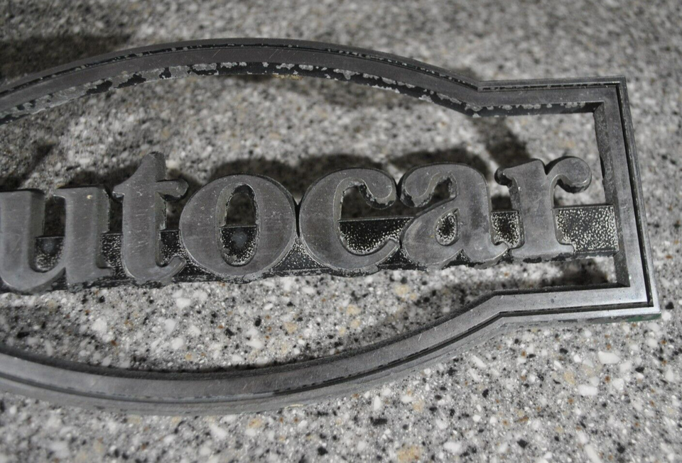 VINTAGE AUTOCAR TRUCK EMBLEM, METAL, 10" X 4.5" | eBay