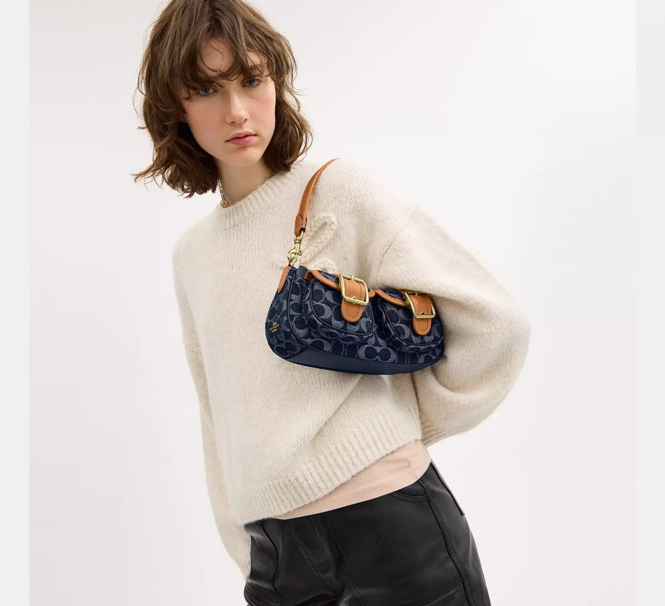 NEW Coach Ashton Baguette Bag In Signature Denim CY700 (original ...