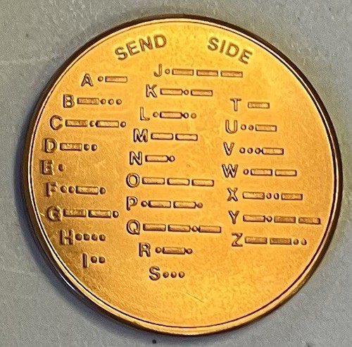 Morse Code Coin Encoder Decoder Medal Telegraph | eBay