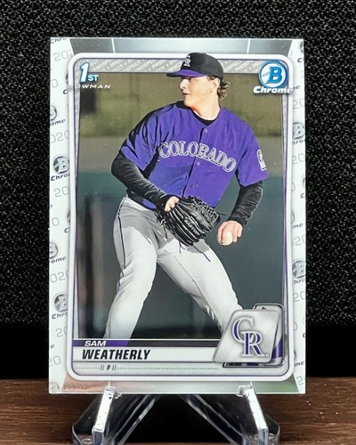 SAM WEATHERLY 2020 Bowman Chrome Draft 1st Rookie Card Rockies Prospect ...