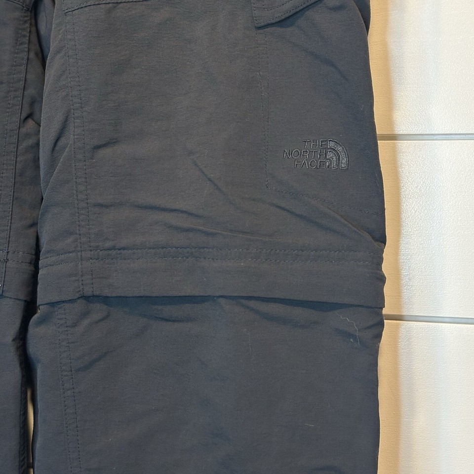 Women's North Face Convertible Cargo Pants Size 10 Black Zip Off Shorts ...