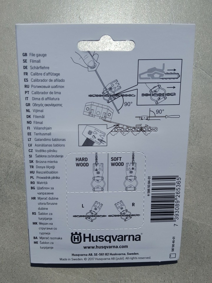 Original Husqvarna File Gauge 33 - File 4,8mm 0.325" SP33G saw chain ...