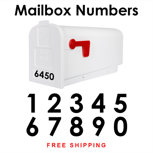 Mailbox Numbers House Number Vinyl Decal Sticker Label | HOA Approved ...