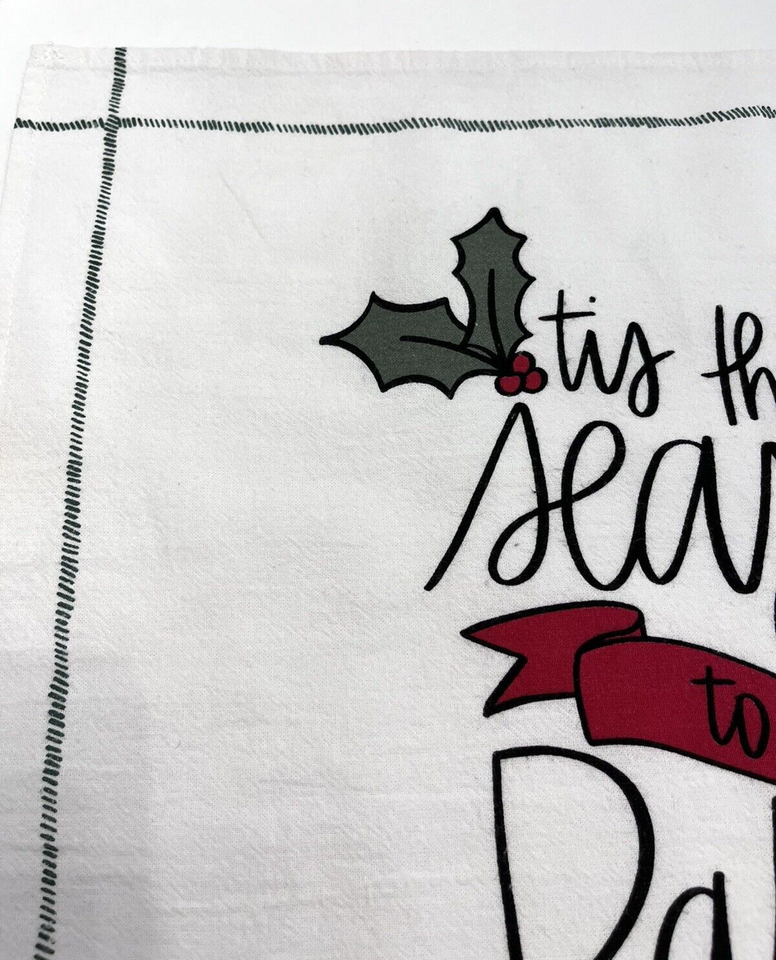 Kitchen Tea Dish Hand Towel 17x17 Cotton Dishcloth Holly Berries ...