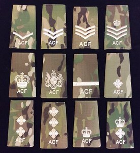 Ivory MTP Army Cadet Force Rank Slides Ivory Thread ACF MTP Slides Rank ...