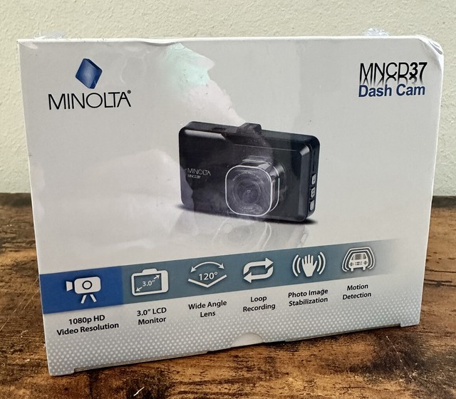 Minolta Mncd37 Full HD 1080p Wide Angle Car Dashboard Camera With G ...
