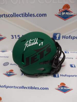 JUSTIN FIELDS SIGNED NY JETS RAVE MINI HELMET - BECKETT COA | eBay