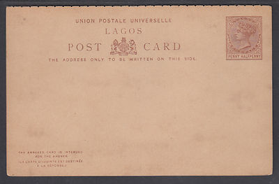 Lagos H&G 3a mint 1887 1½p Postal Reply Double Card | eBay