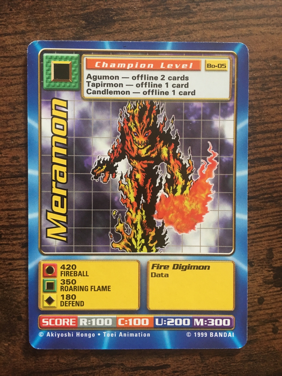 Meramon 1999 Champion Level Bandai DIGIMON Card kiosk | eBay