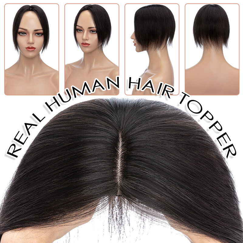 Topper 100% Human Hair Top Toupee Piece Clip in Hairpiece Indian Wig ...