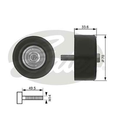 Gates Idler Pulley for Auxiliary Belt 36174 fits Toyota Hiace TRH201 ...