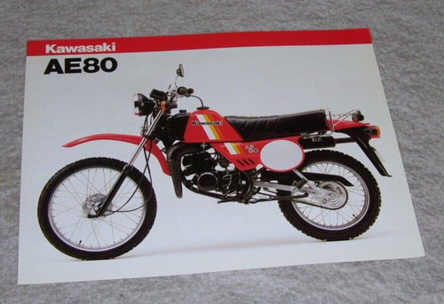 KAWASAKI AE80 -A1 MOTORCYCLE SALES LEAFLET Not dated P/N 99943-1207 UK ...