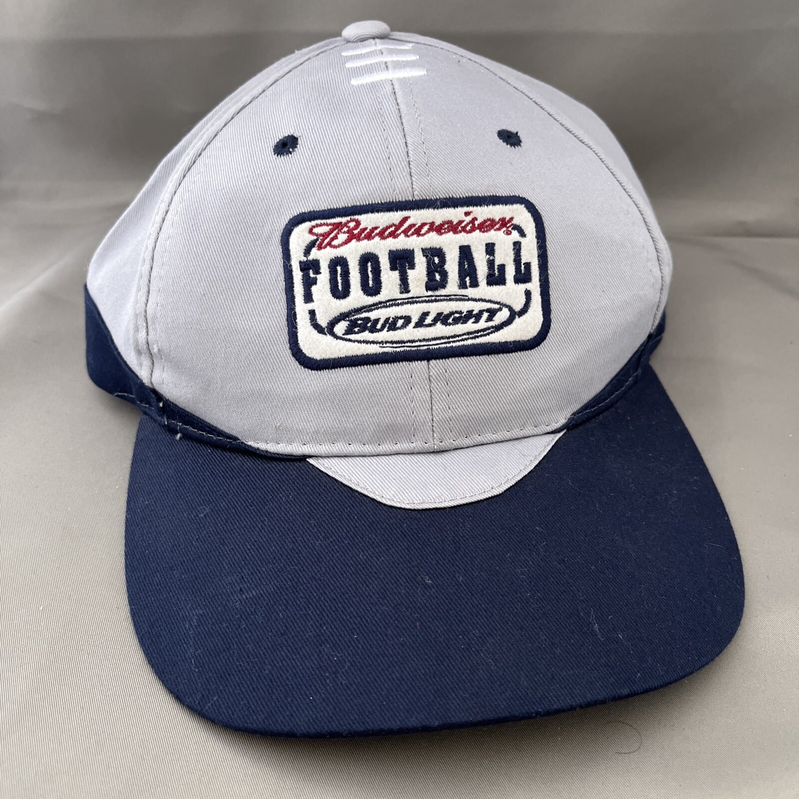Vintage Budweiser Football Bud Light 90s Two Tone Gre… - Gem