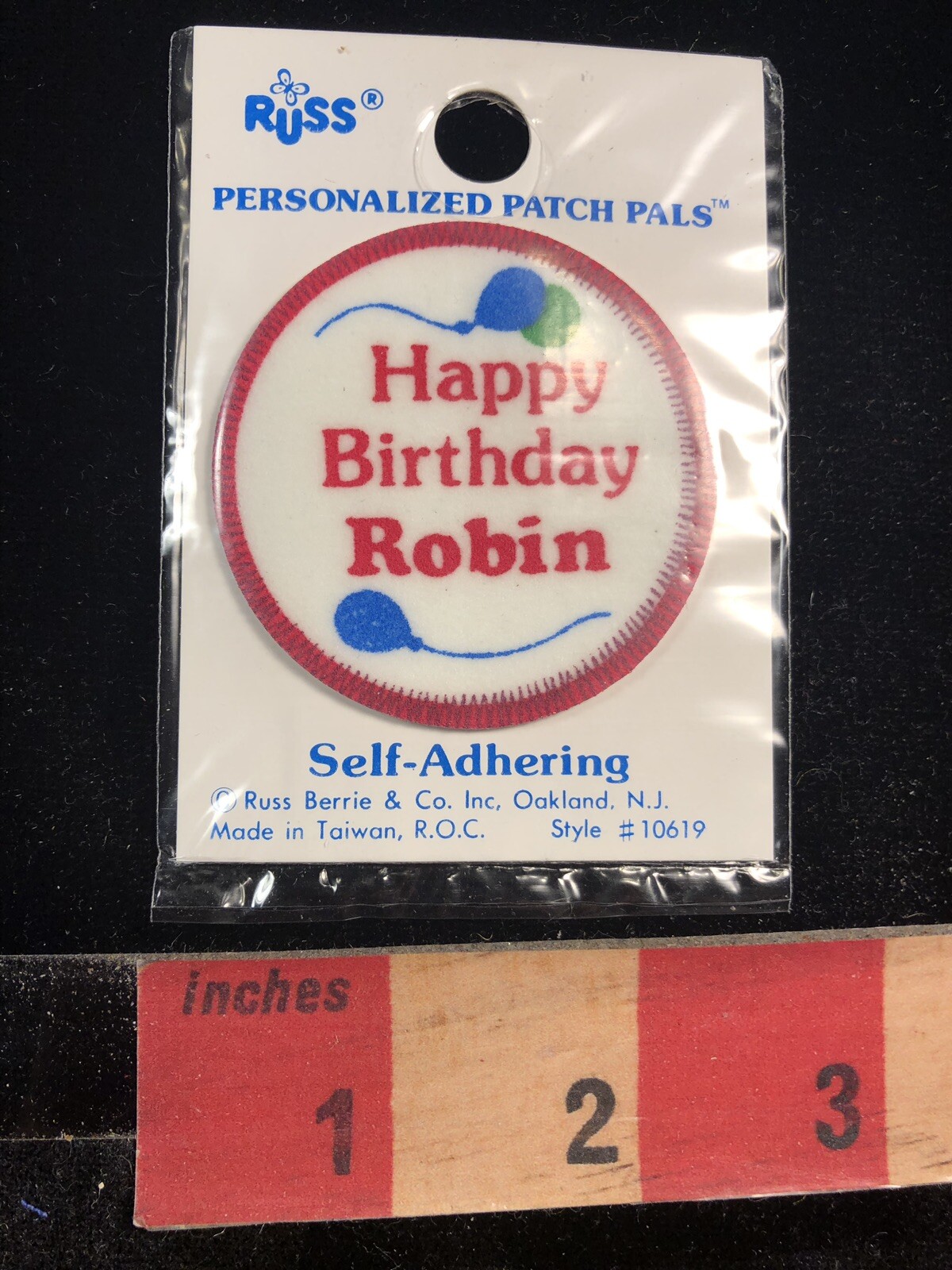 First Name ROBIN Patch Happy Birthday Party Patch w/ Balloon Design ...