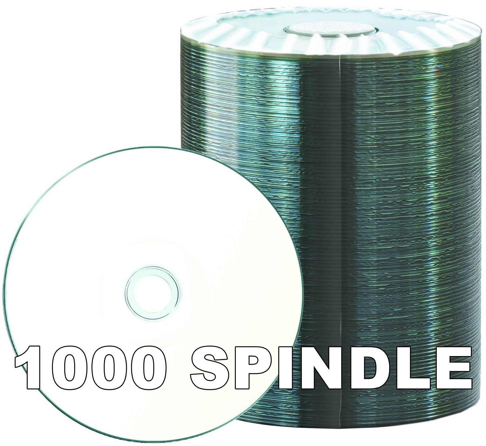 BULK DVD-R/DVDR Blank Disk/Disc PLAIN WHITE INKJET PRINTABLE SURFACE ...