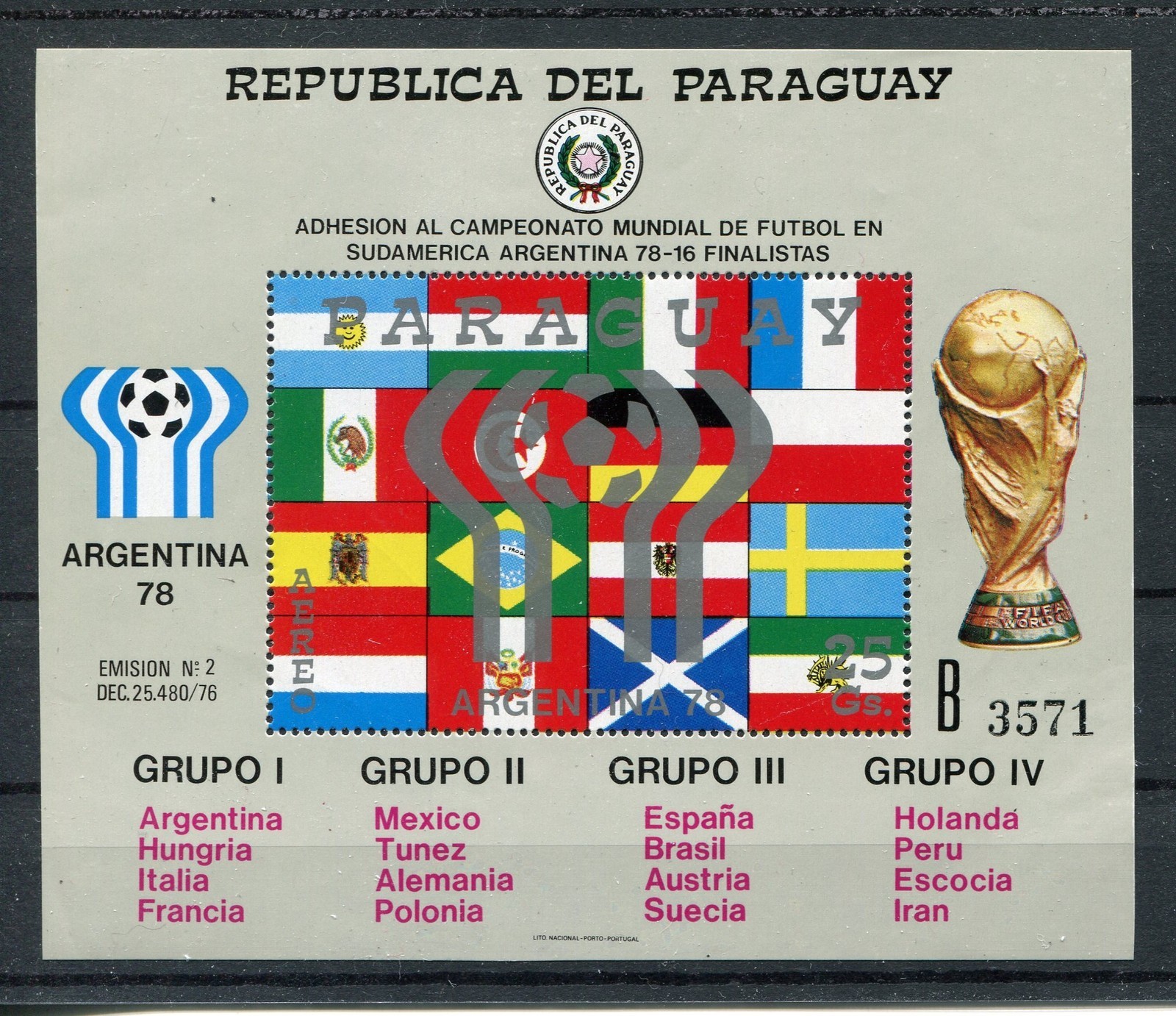 Paraguay Block 320 postfrisch / Fußball ..................................1/1860 | eBay