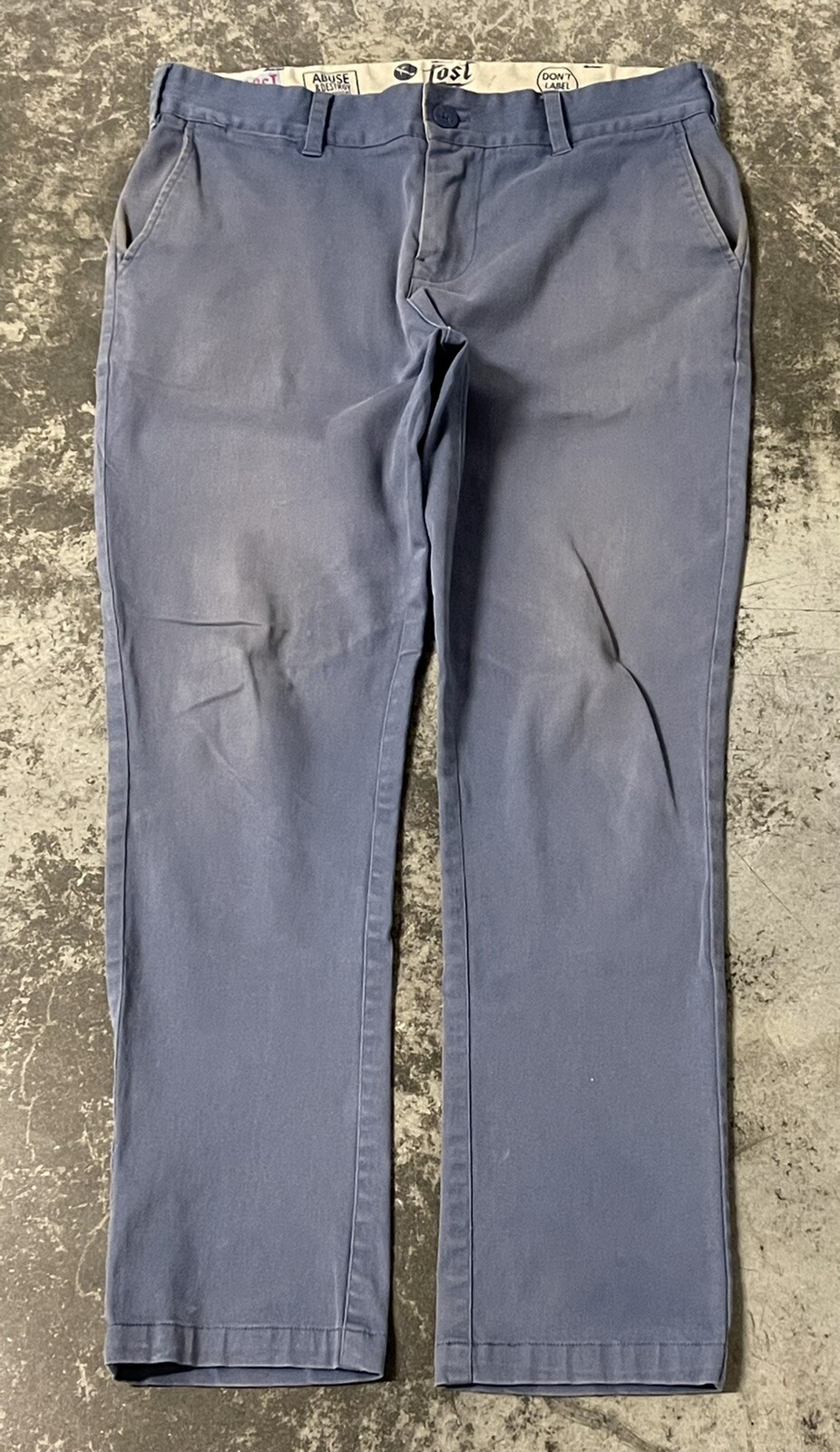 Men’s Lost Industries Streetwear Chino Pants Blue Adu… - Gem
