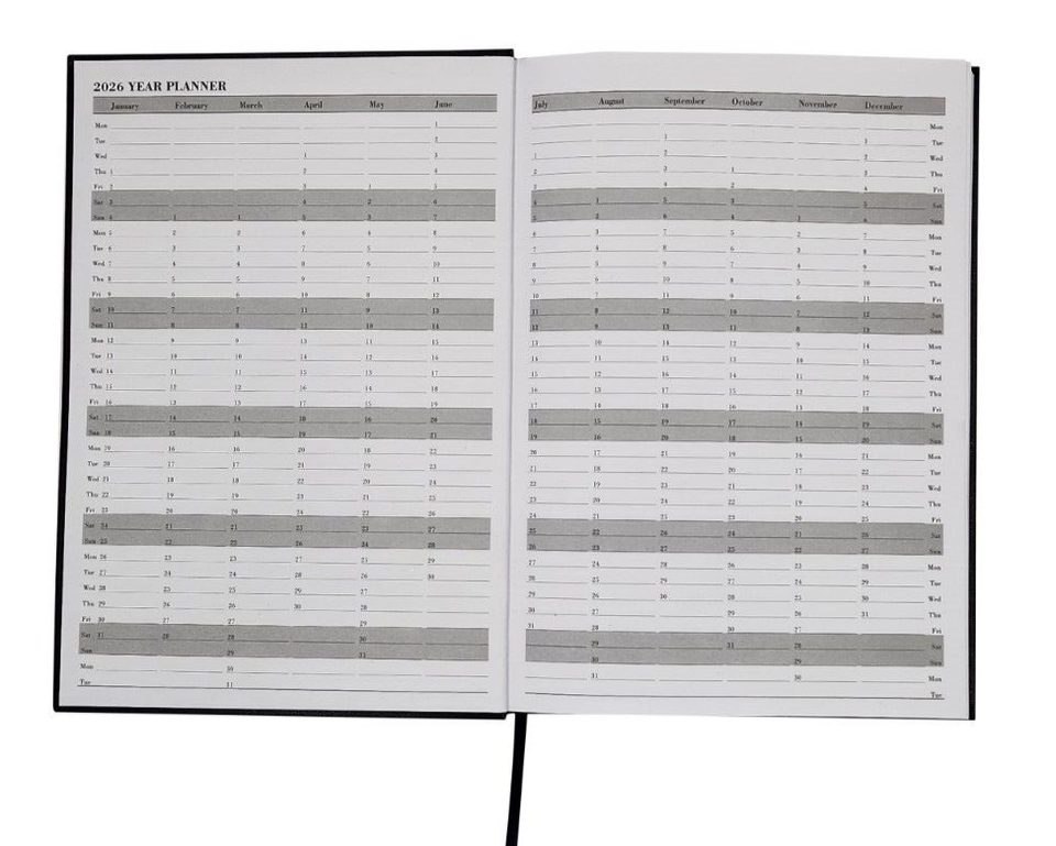 2026 Diary A4 A5 A6 Day to Page & Week To View Full Year Planner Desk ...