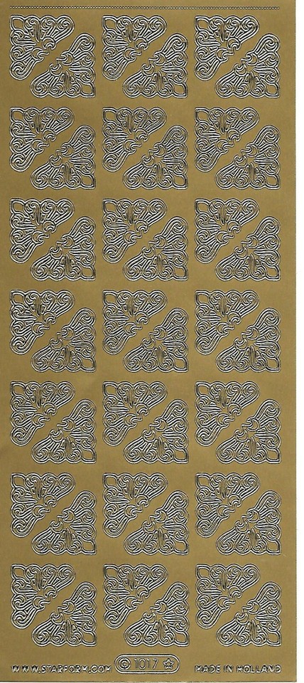 Assorted CORNER Starform vinyl outline stickers, 1 sheet - Acid Free ...