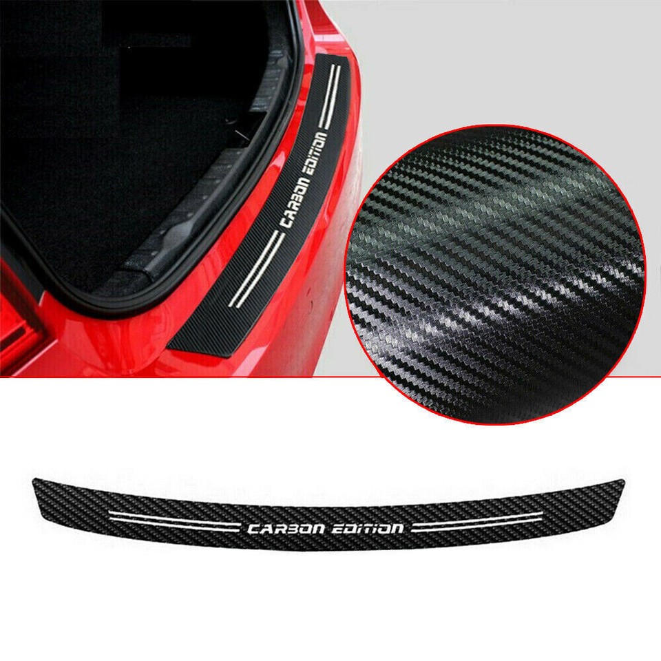 1pc 100cm Car Vinyl Carbon Fiber Plate Trunk Pedal Rear Bumper Sticker ...