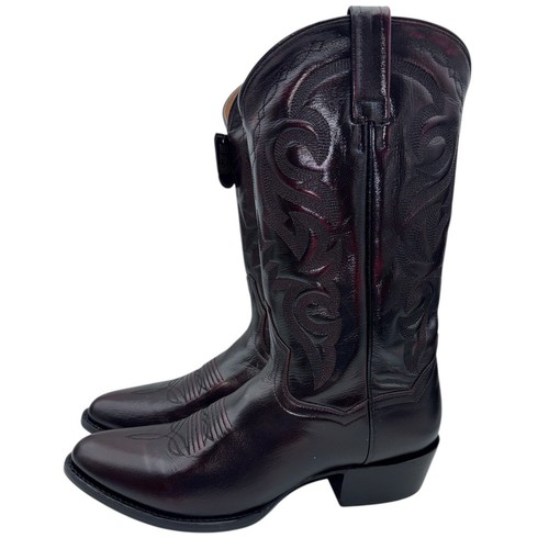 Dan Post Mens 11.5 D Black Cherry Mignon Corona Leather Western Boots ...