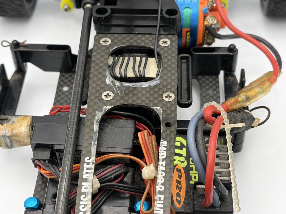 For parts TAMIYA TA02 TA-02 carbon chassis with ESC and motor. | eBay