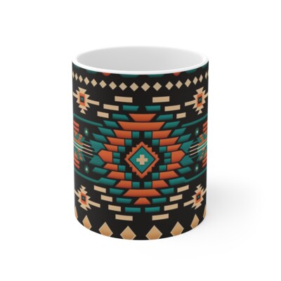 Ceramic Mug 11oz Aztec Southwestern Pattern Navajo Native American ...
