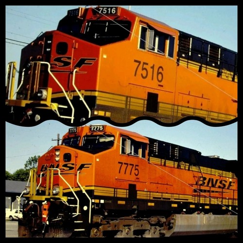 BNSF 7775 ES44DC & # 7516 ️ORIGINAL Railroad photo slide lot - qty 2 | eBay