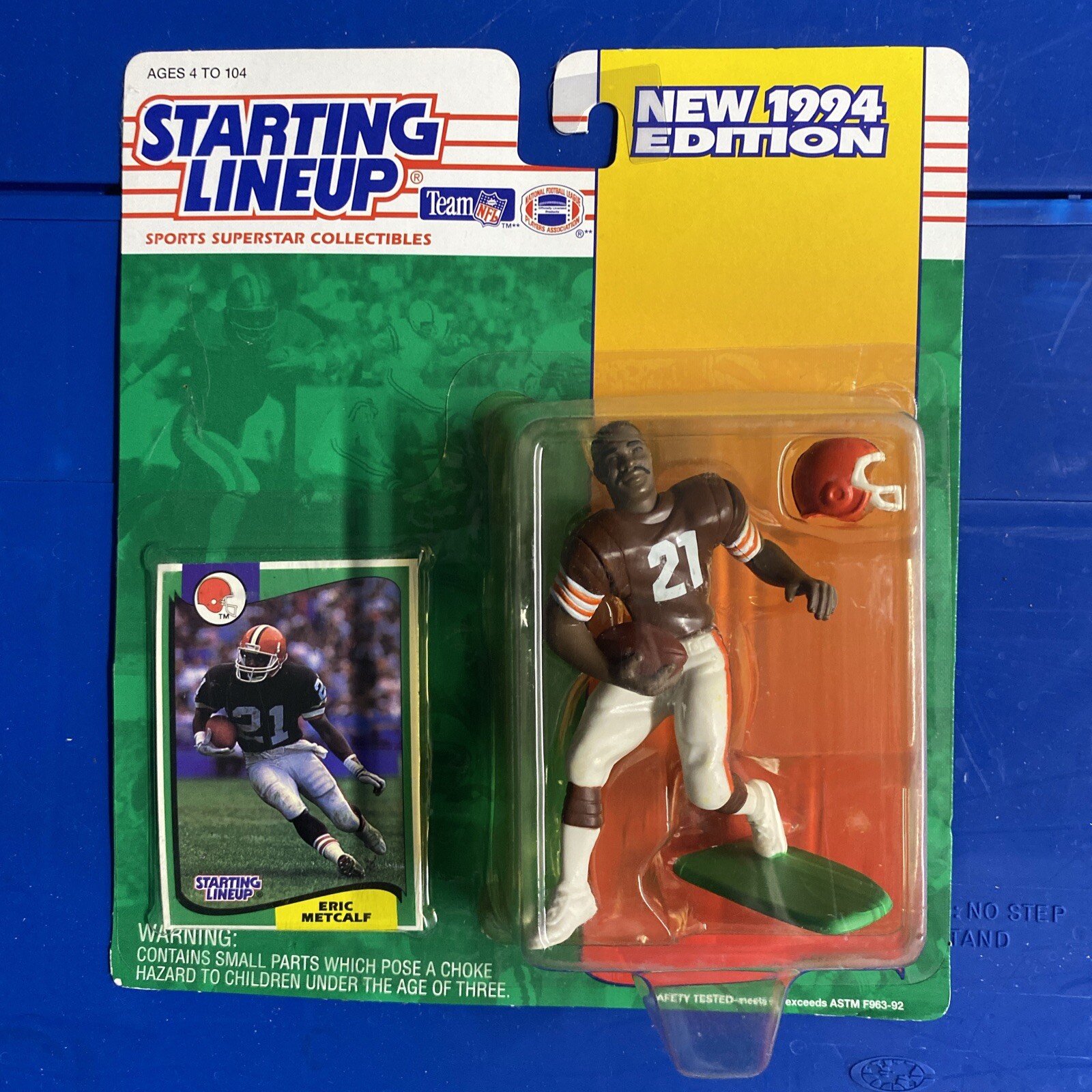 RARE 1994 Starting Lineup Eric Metcalf NFL Cleveland Browns Kenner SLU ...