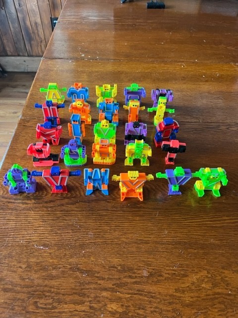 alphabots alphabet A-Z robots transforming plastic letters | eBay
