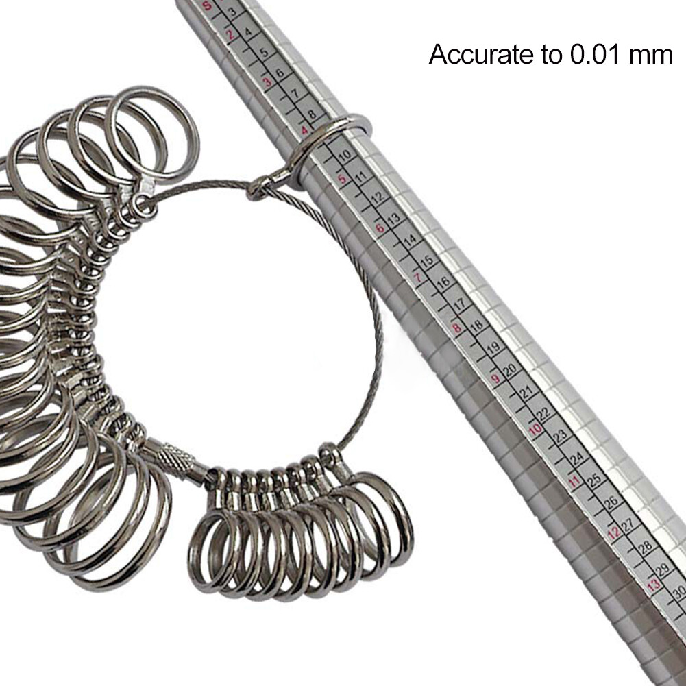 Ring Sizer Set Accurate Measuring Scale Jewelry Tool Gauge Gift ...