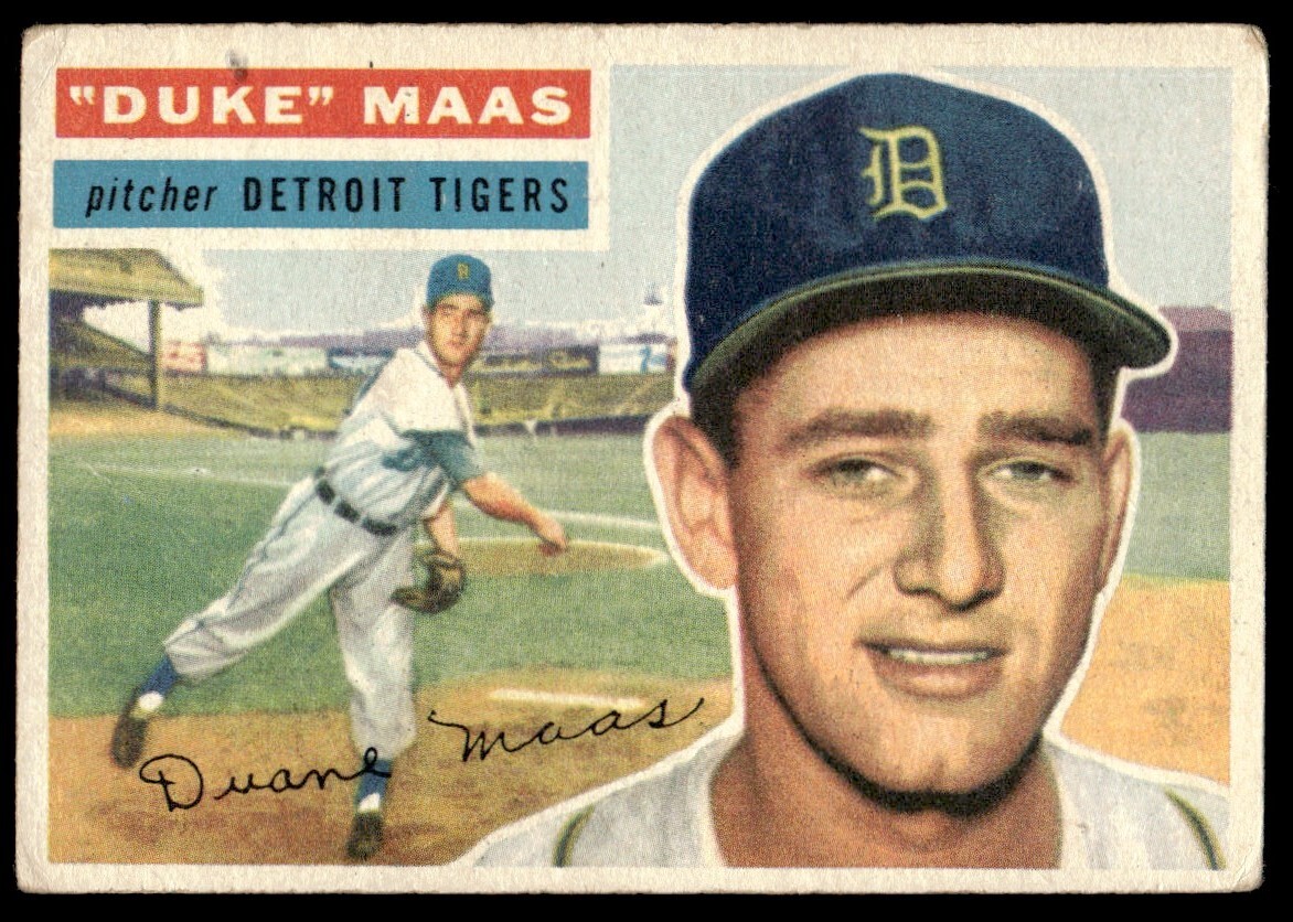 1956 Topps Duke Maas VG/EX (B) RC Detroit Tigers #57 | eBay