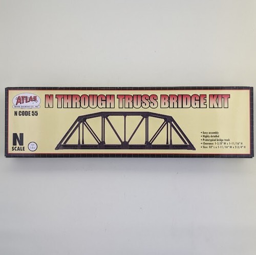 Atlas #2071 N Scale Through Truss Bridge Kit Code 55 (Silver) | eBay