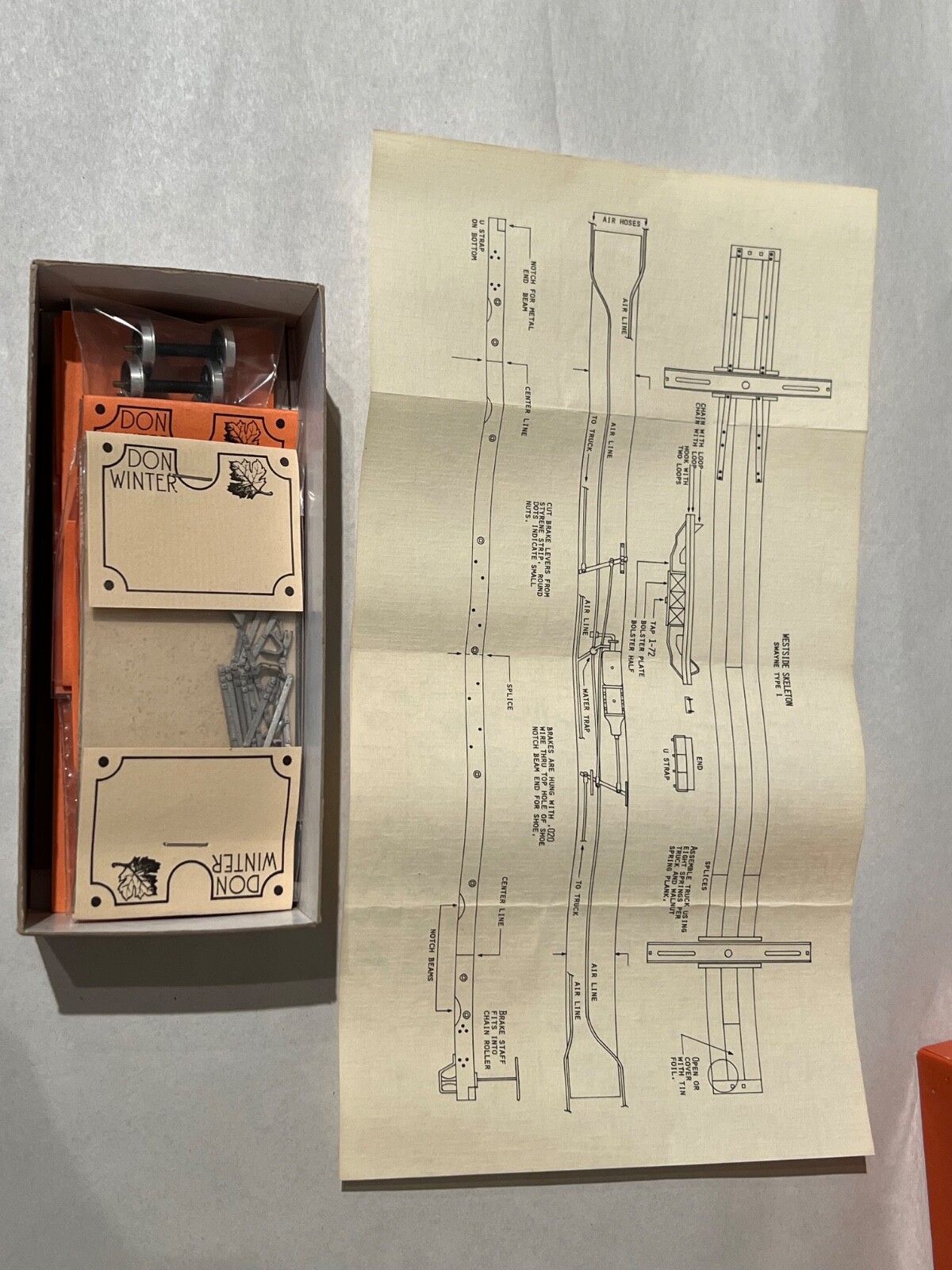 Vintage On3 Don Winter Westside Lumber Co. Skeleton Log Car kit, w ...