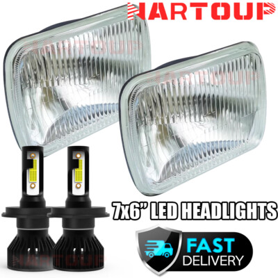 Newest 100W 7x6'' Rectangle LED Headlight for Ford E-100 E-150 E-250 E ...