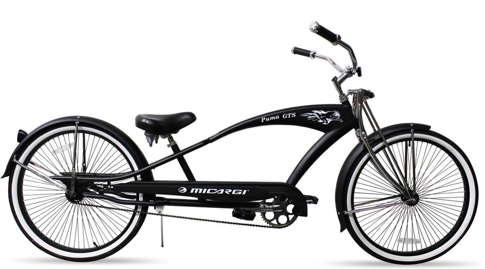 Micargi 26" Stretch Bike Puma GTS 68 Spokes Rim Retro Steel Frame ...