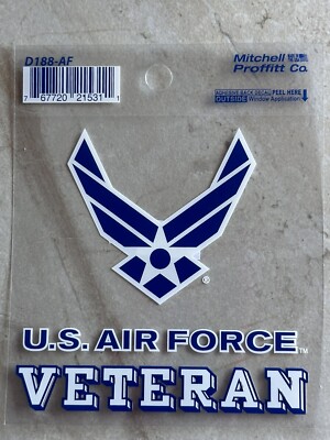 UNITED STATES AIR FORCE VETERAN LOGO USAF Vinyl Window Decal/Sticker ...