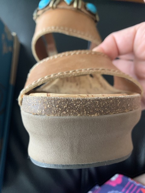 Women's OTBT LAYOVER Layover Buckle Strap Heeled Wedge Sandal Shoes ...