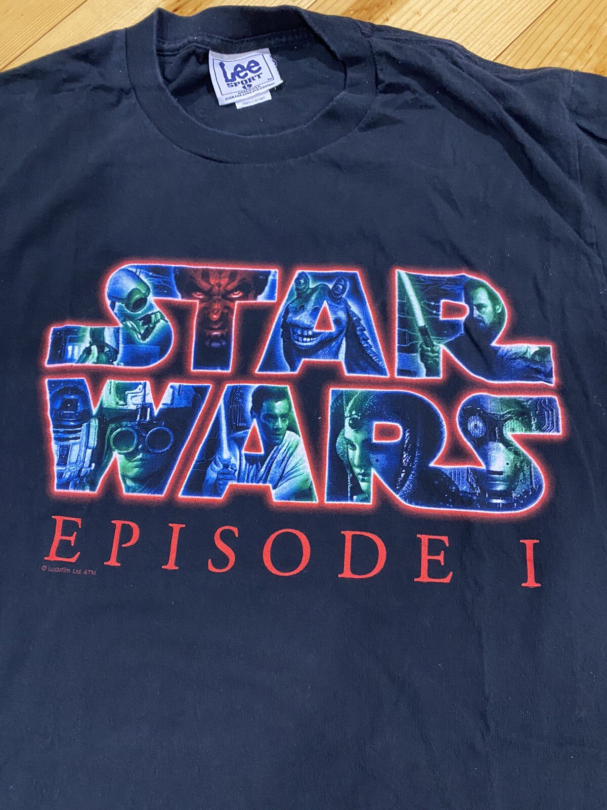 VINTAGE Star Wars Episode 1 Logo T Shirt 1999 LEE SPORT Size LARGE | eBay