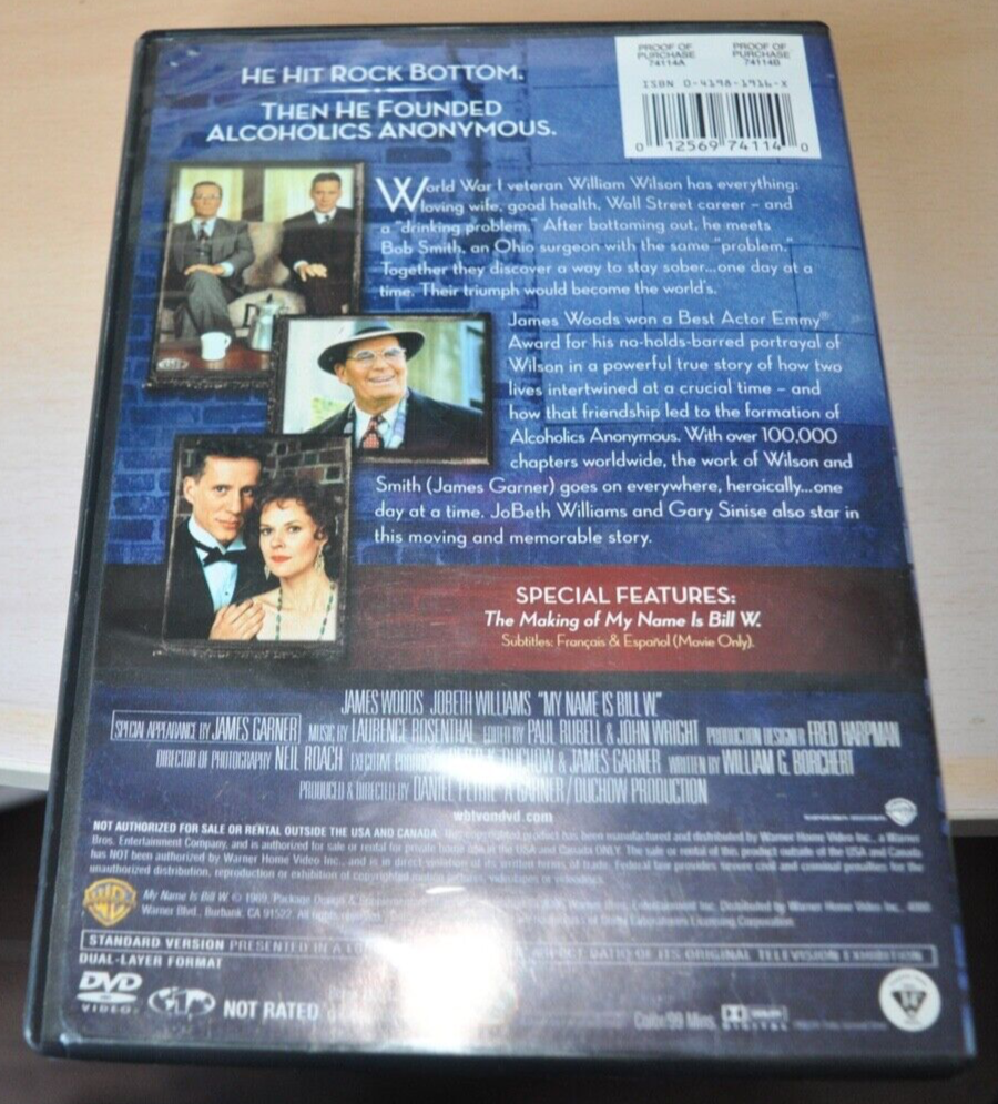 My Name Is Bill W. (DVD, 1989) for sale online | eBay