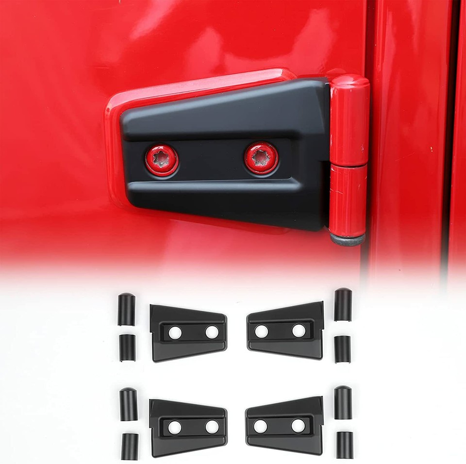 Black Body side Door Hinge Cover Decor Parts for Jeep Wrangler JK 2007 ...