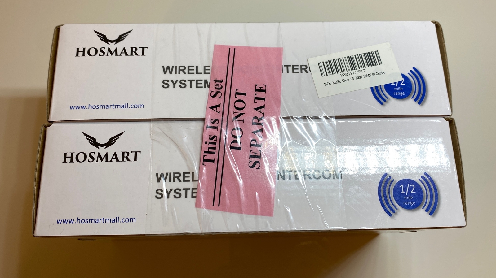 Hosmart Wireless Home Intercom System 1/2 Mile Range HY777 Two Units ...